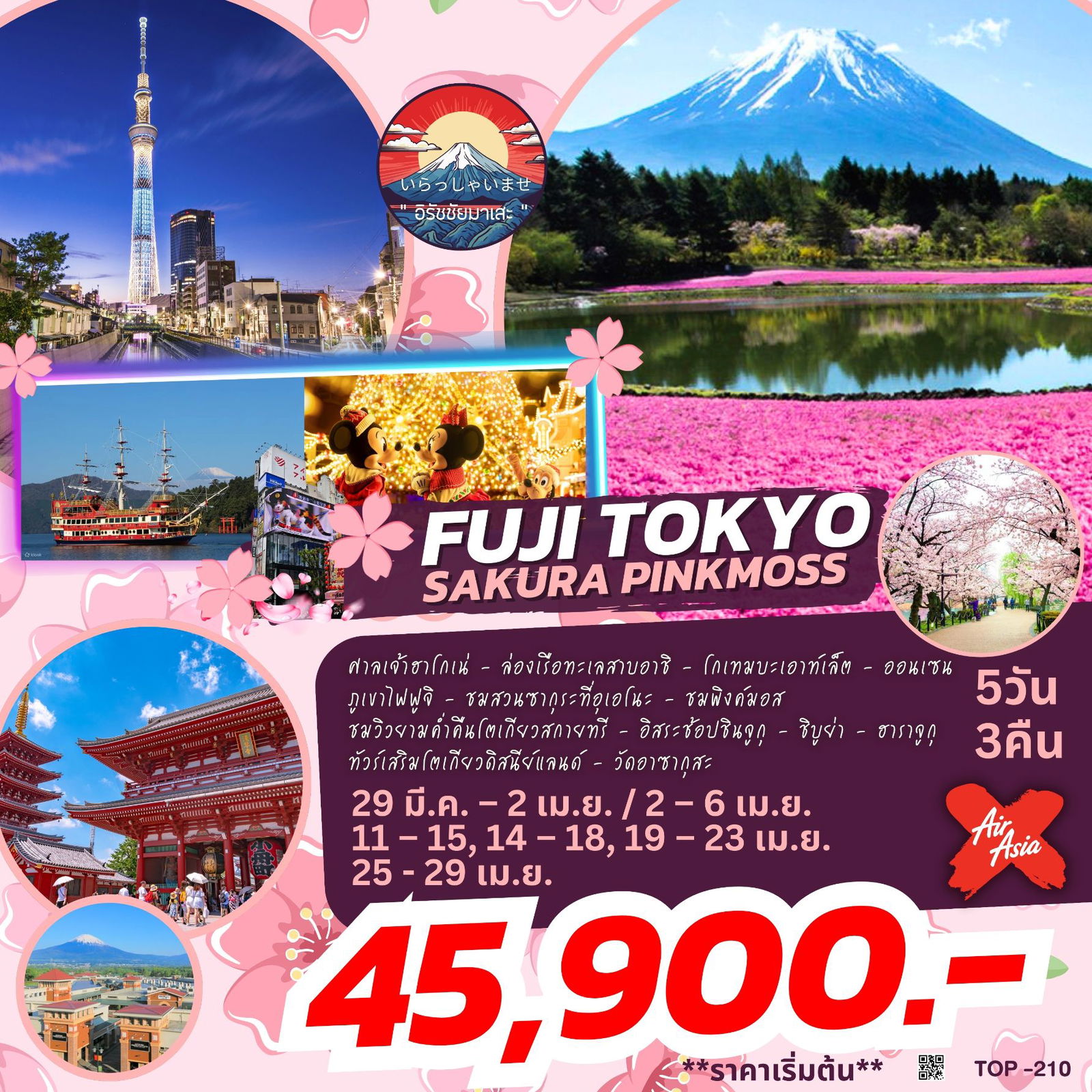 TOP210 TOKYO FUJI SAKURA PINKMOSS 5D3N BY XJ