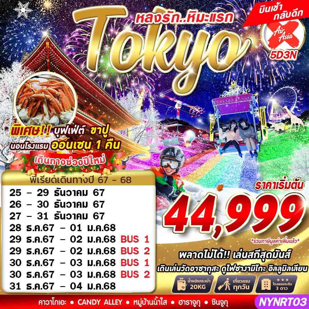 NYNRT03 XJ DMK TOKYO WINTER หลงรัก หิมะแรก (เที่ยวเต็ม บินเช้า) ปีใหม่ ...